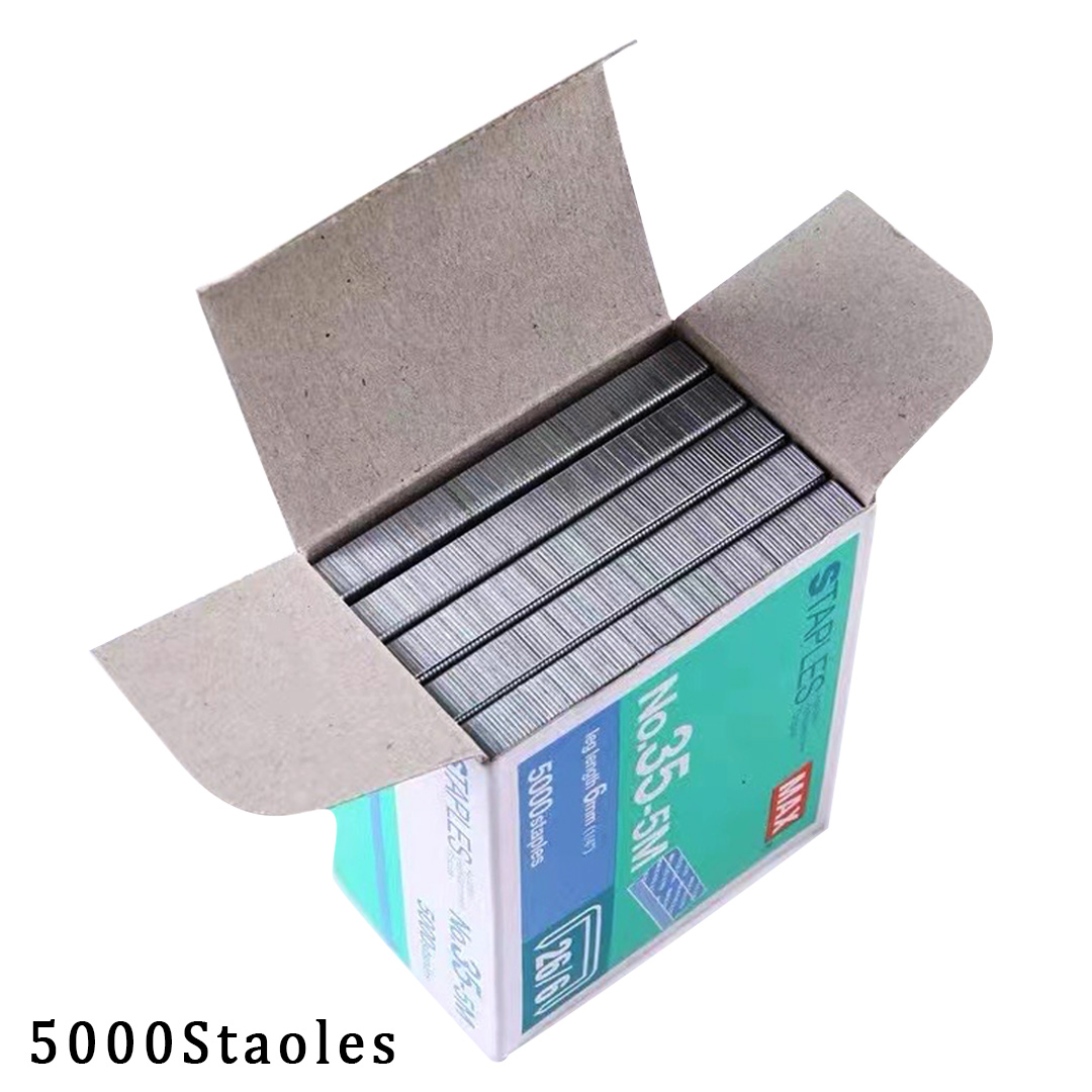 5000pcs/1box Staple Wire No.35-5m Leg length 6mm(1/4”) Office School ...