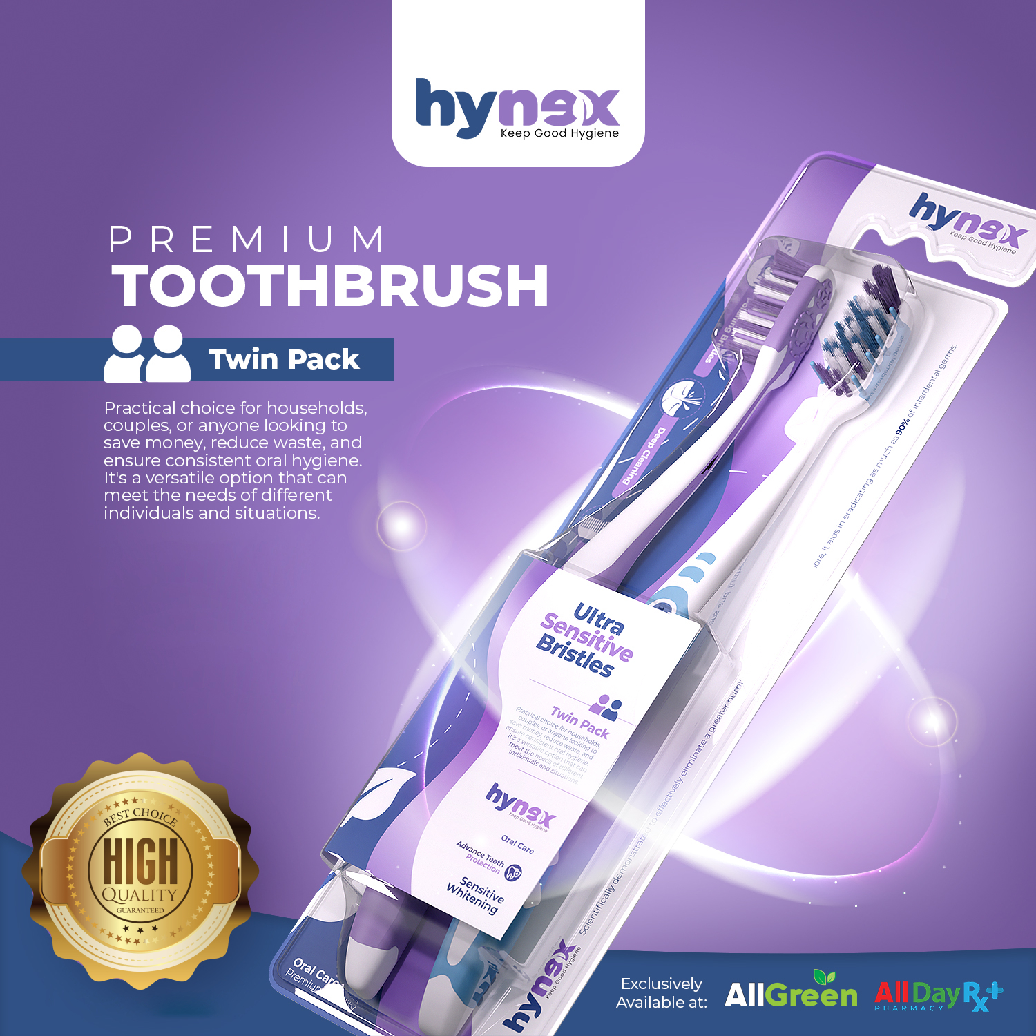 Hynex Premium Toothbrush Twin Pack | Shopee Philippines