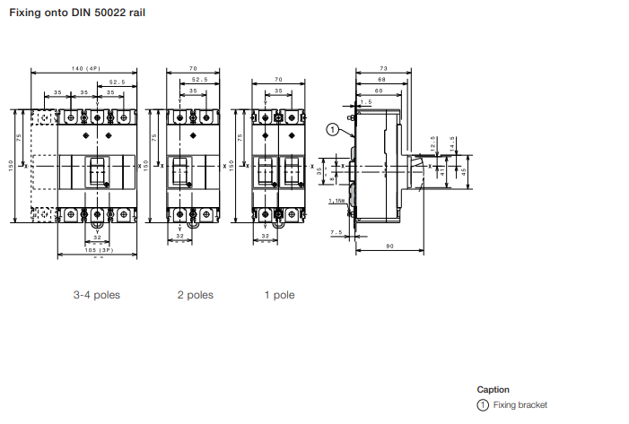 ABB SACE Formula Moulded Case Circuit Breaker A2N 250 TMF 125AT-250 3P ...