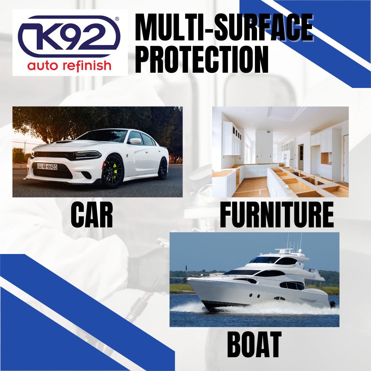 EMJ K92 2K Urethane Paint K-333 - Ready-to-Use Topcoat Clear | No Thinner Needed, High-Gloss ...