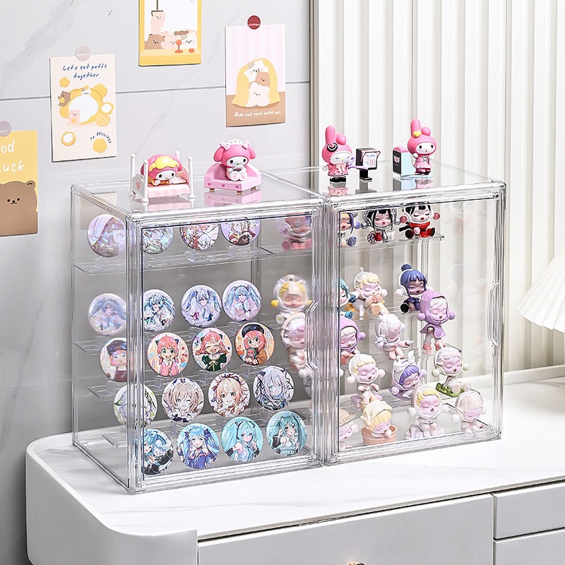 Acrylic Popmart Boxes Case Doll Storage Box Dust-proof Transparent ...