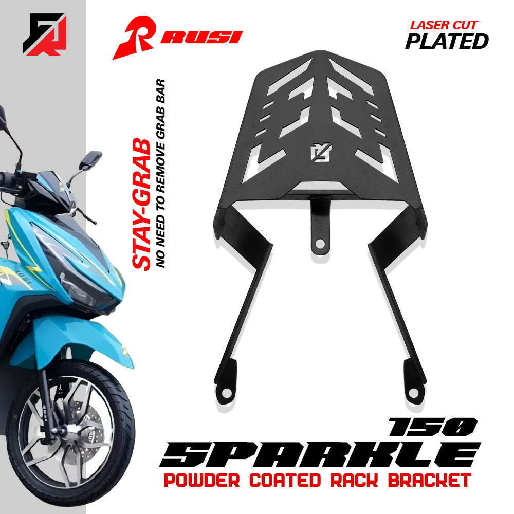 RUSI SPARKLE150 SG / TOPBOX BRACKET,BLACK POWDER COATED,HEAVY DUTY ...