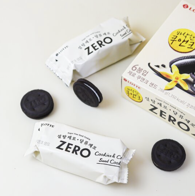 Lotte Zero Cookies Oreo Sugar Free Cookies and Cream 96g | Shopee ...