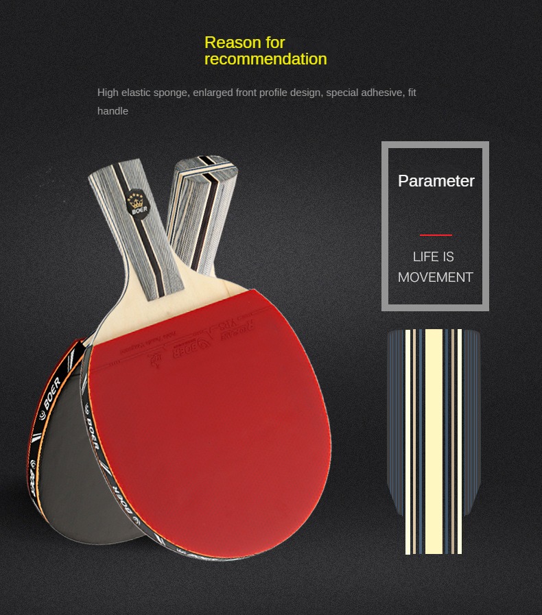 Original Boer ITTF Professional Star Ping Pong Racket Carbon Table ...