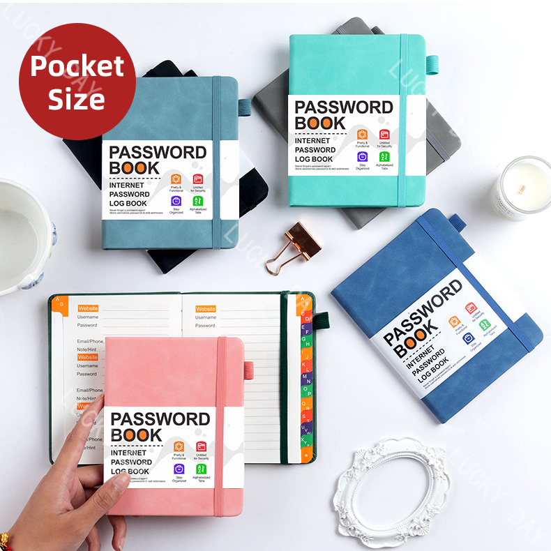 Password Book With Letter Labels Password Manager Notebook Memo Notepad ...
