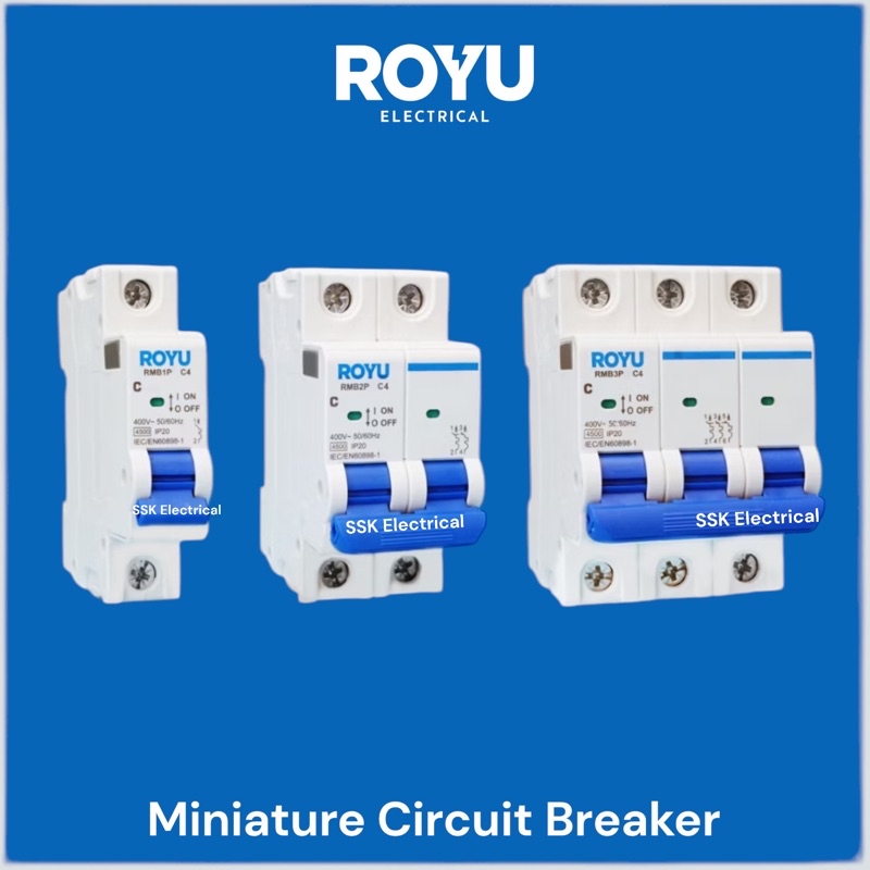 ROYU MCB MINIATURE CIRCUIT BREAKER | SSK Electrical | Shopee Philippines
