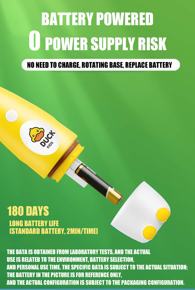 Electric Toothbrush For Kids With Replace Toothbrush Batteries Head ...