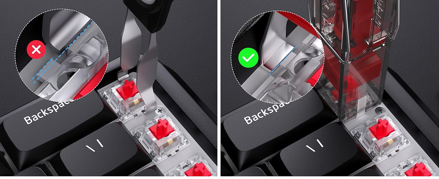 FEKER 2 in 1 Switch Remover Keycaps Puller for Mechanical Keyboard ...