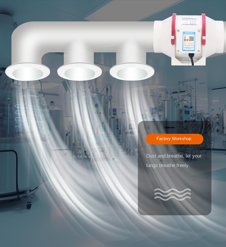 Upgraded vortex exhaust fan 4-6-8INCH Ventilation Fan Inline Fan Blower Centrifugal Fan Exhaust ...