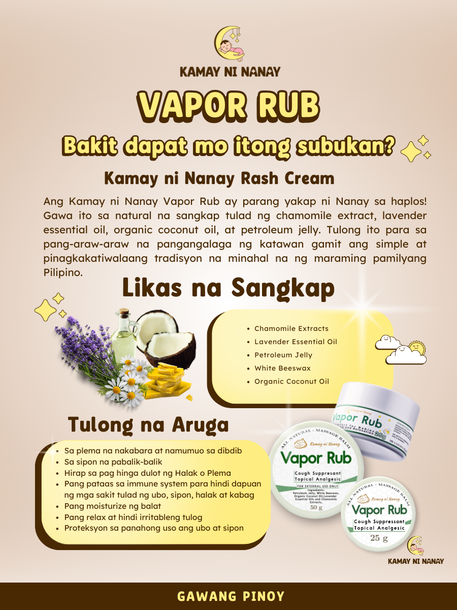 Kamay ni Nanay Vapor Rub Baby – Safe Vapor Rub for Babies | G6PD Safe ...