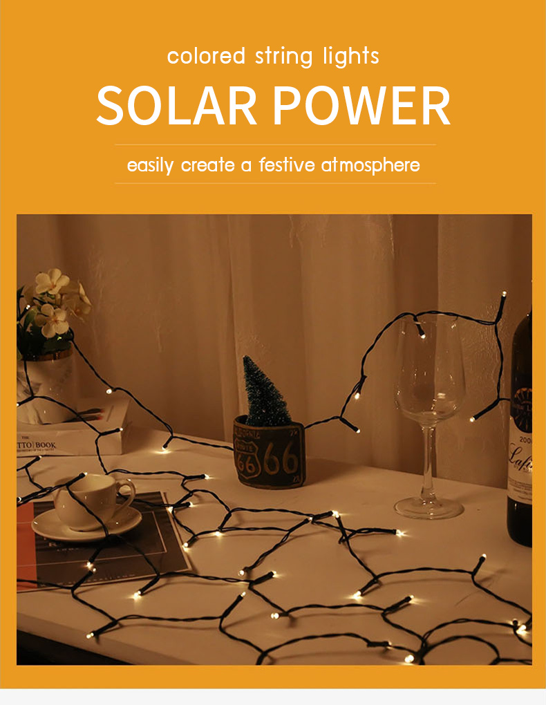 Christmas Lights LED String Fairy Lights Waterproof Solar Light String ...
