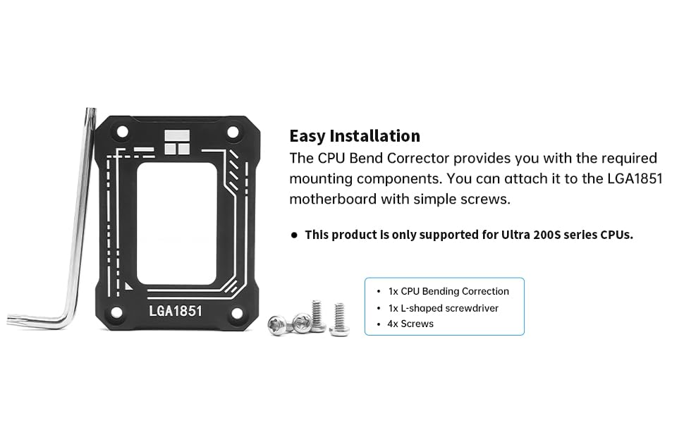 Thermalright LGA 1851 CPU Contact Frame for Intel 15th Gen Anti Bending ...