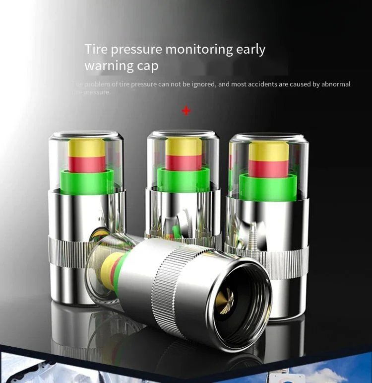 4pcs/set Car Tire Pressure Guage Cap Sensor Indicator Alert Monitoring ...