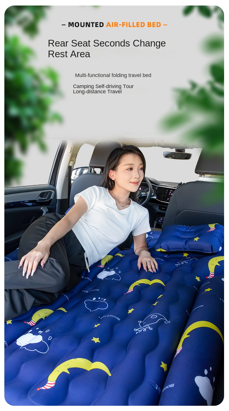 SUV Car inflatable bed Inflatable bed Trunk sleeping pad Car travel bed ...