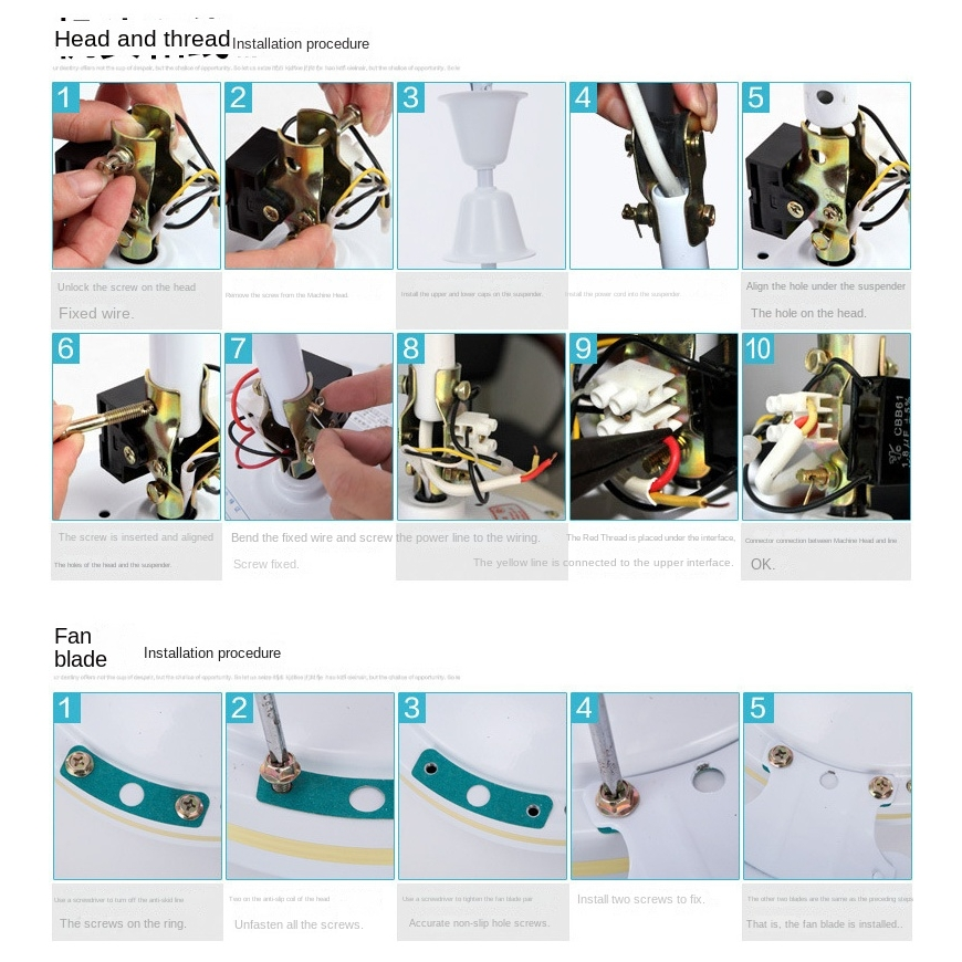 Keycool Electric Ceiling Fan Big Size Heavy Duty Household Strong Wind ...