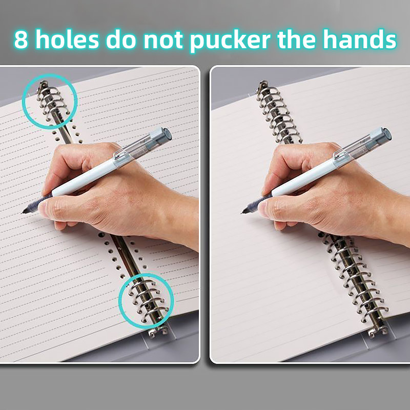 Binder Notebook A5/B5/A4 Refillable Binder Cover Loose Leaf 60 sheets ...