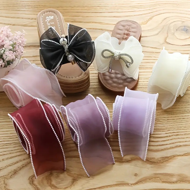 5 Yards Pearl Fishtail Yarn Ribbon Satin Ribbon Fishtail Yarn Ribbon ...