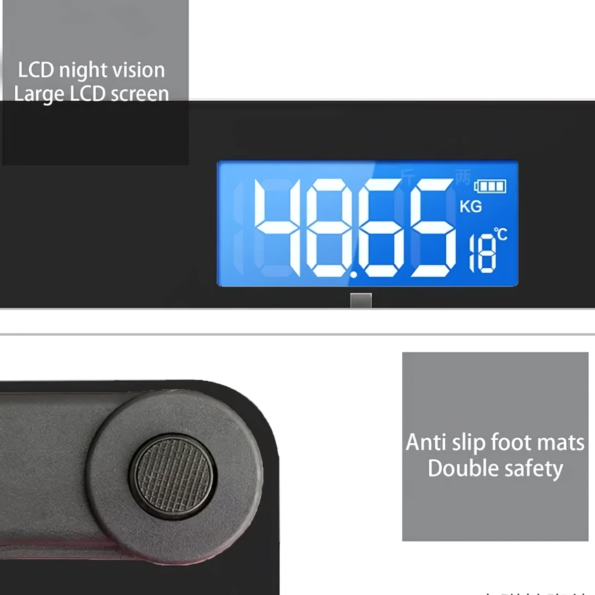 Cross Design Digital LCD Electronic Tempered Glass Bathroom Weighing ...