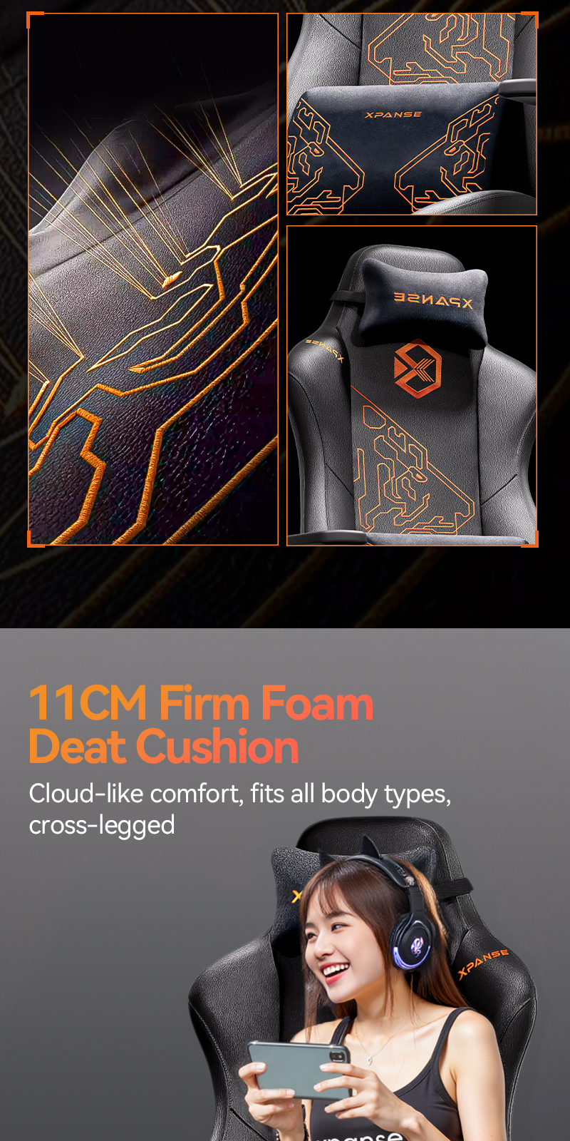 Xpanse Tiger Stripe Gaming Office Chair Ergonomic Computer Study Chair ...