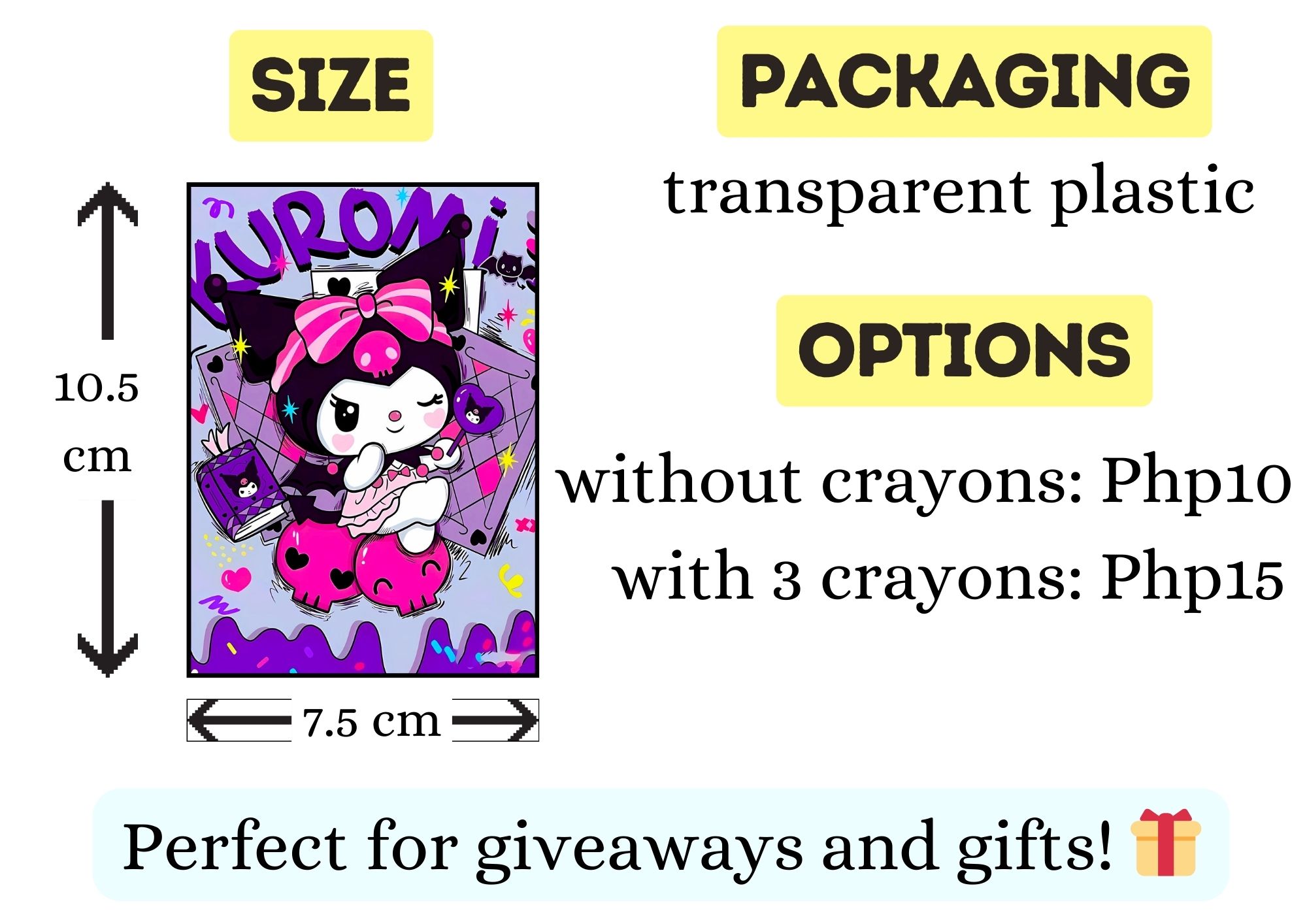 MINI COLORING BOOK (7.5 X 10.5 CM) W/ TRANSPARENT PLASTIC PACKAGING ...