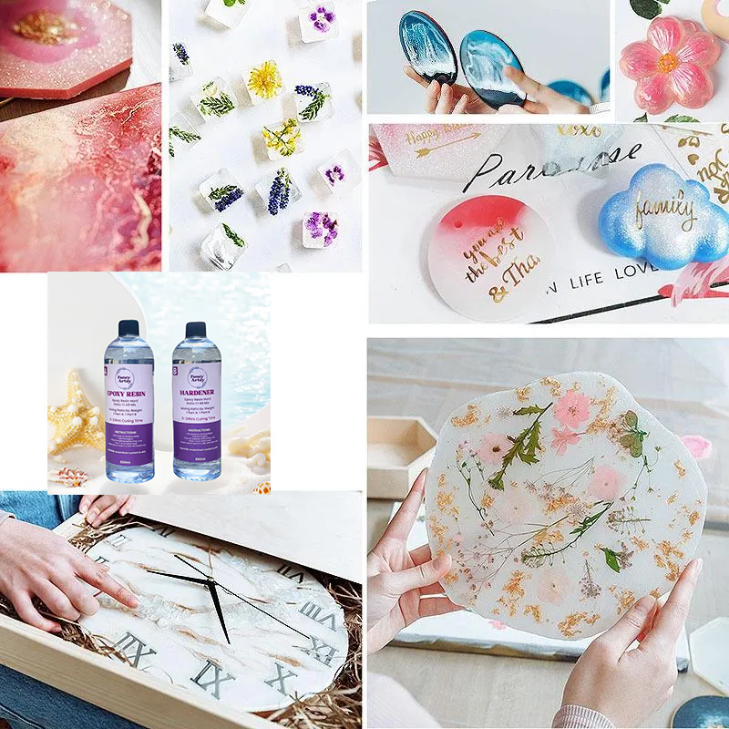 1:1 Ratio Epoxy Resin Clear Kit for DIY Art Jewelry Crafts Coating ...