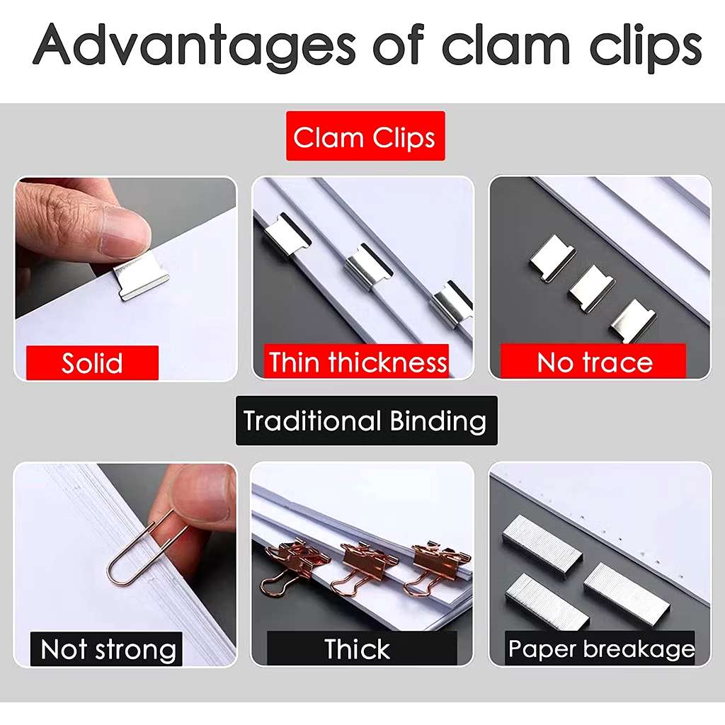 Push Clamp Paper Binder Exam Paper Finishing Clip Paper Organizing ...