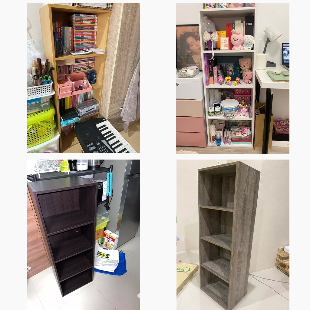 3/4-layer Solid wood storage cabinet, bookcase, living room display ...