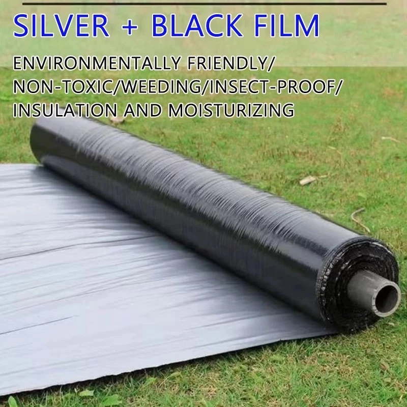 PLASTIC MULCH FILM (1.2M X 400M) Vegetable Planting Plastic Thermal ...