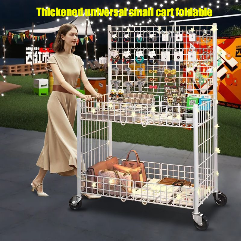collapsible bargain rack with wheels handcart heavy duty display cart ...