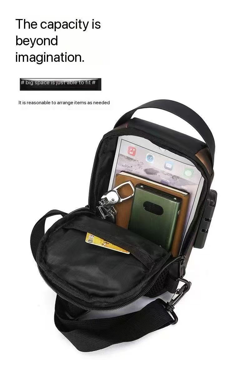 SAMBAG#119 Crossbody Bag Men's Bag Leather Chest Bag To Shoulder Bag ...
