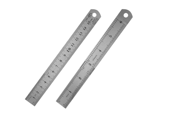 Metal Ruler 12 Inch Stainless Steel Rulers Metal Rulers with Imperial Metric Measurements Etched ...