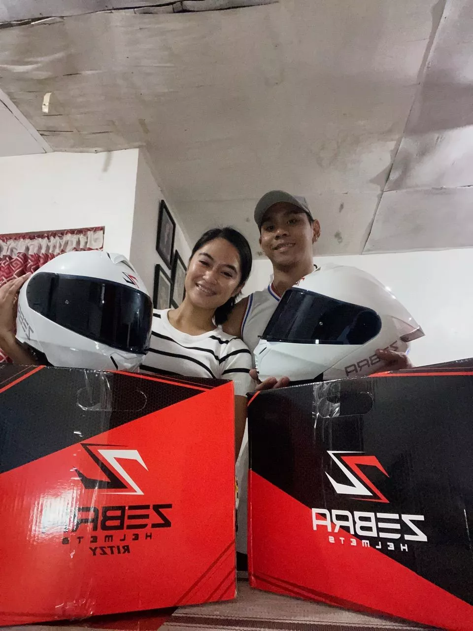 𝐁𝟏𝐓𝟏 ZEBRA Couple Helmet Full Face Modular Helmet Buy 1 Take 1 Couple ...