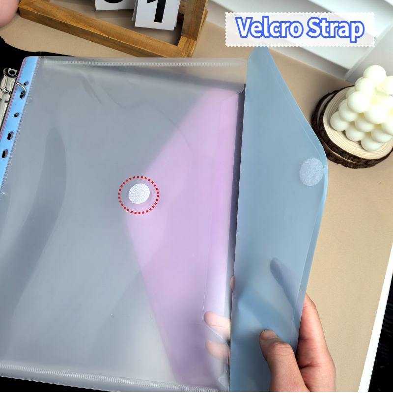 A4 File Bag Loose Leaf Transparent Data Book 11 Holes File Organizer 4 ...
