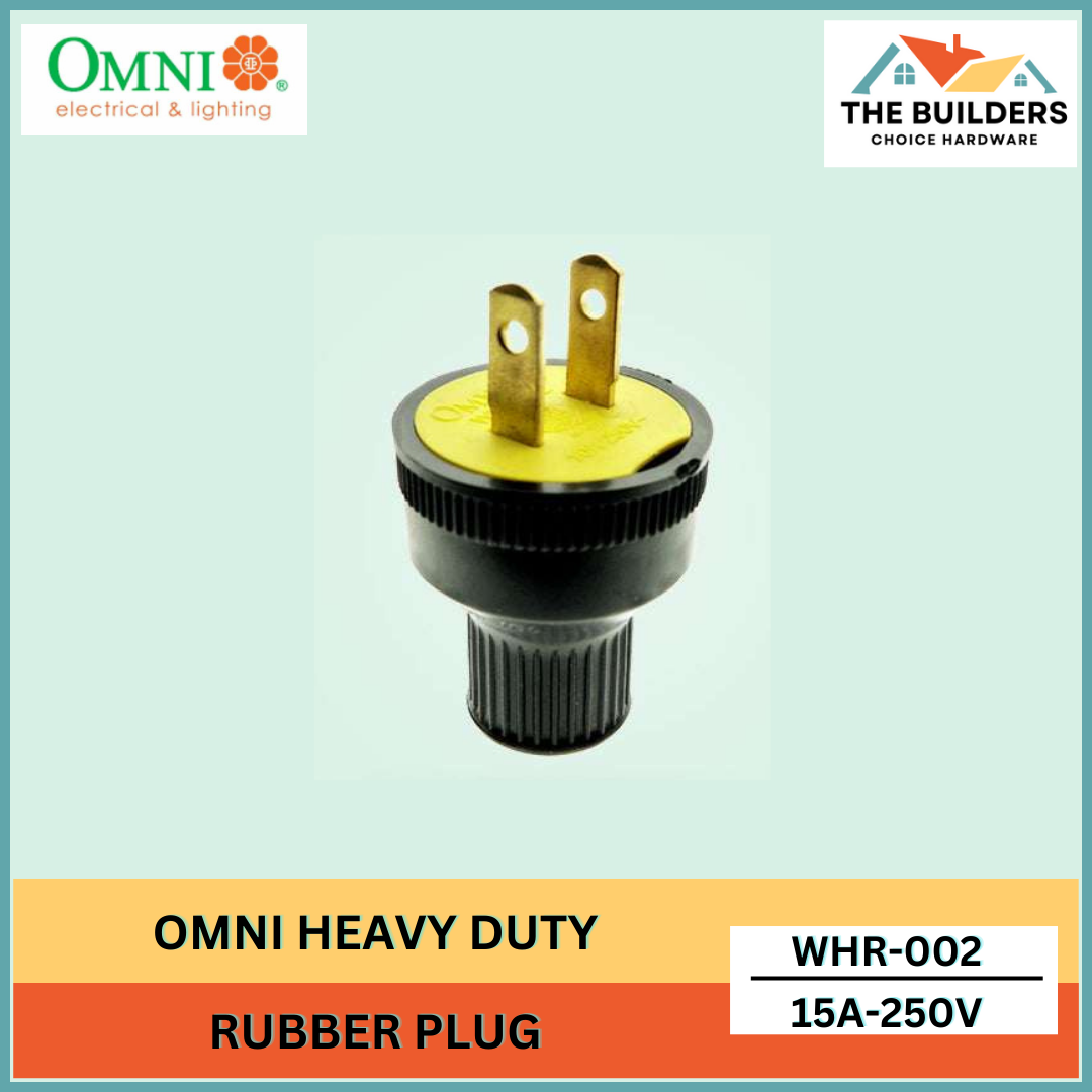 OMNI HEAVY DUTY RUBBER PLUG 10A 250V | WHR-002 | Shopee Philippines