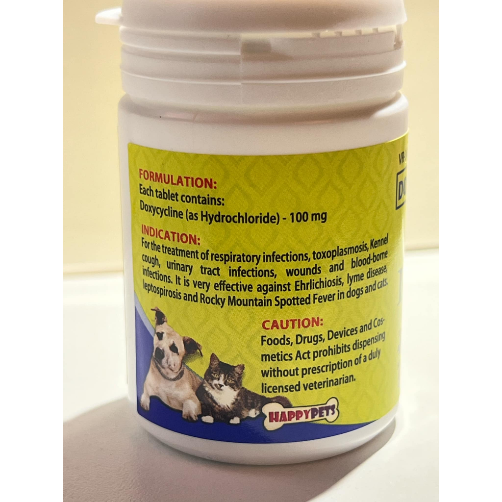 BIOCURE Doxycycline HCI Biocure 100mg 20 Tablets for Pets Antibacterial ...