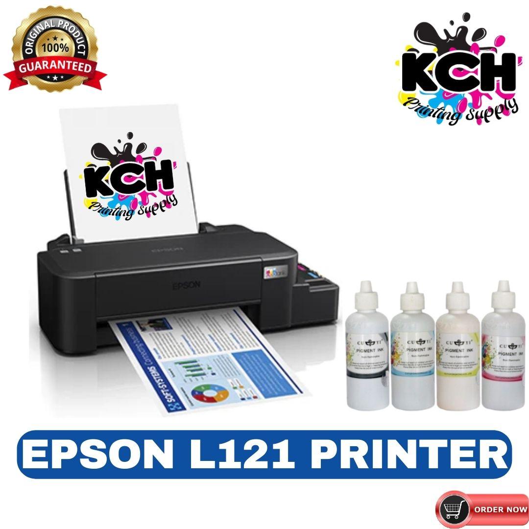 BRAND NEW and SEALED EPSON L121 PRINTER WITH CUYI PIGMENT COMPLETE INK ...