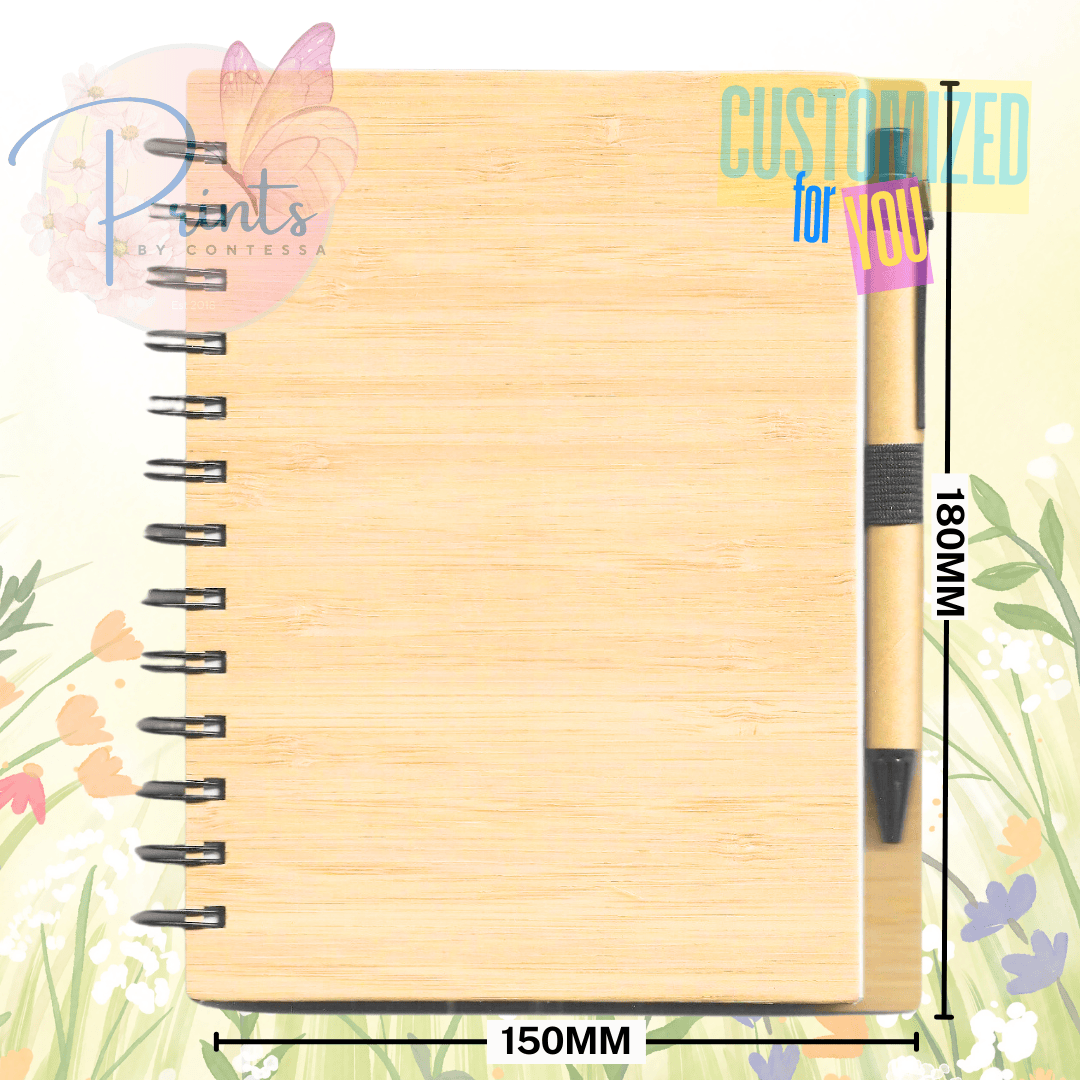 Personalized Laser Engraved Bamboo Notebook with Ballpoint Pen Giveaway ...