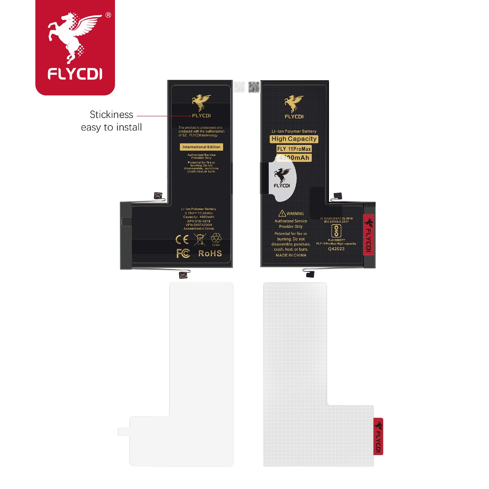 FLYCDI Original High capacity Battery for Ip FLY-Xs XSMax 11 11Pro 11PM ...