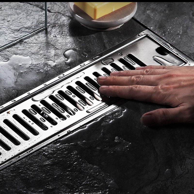 SUS304 stainless steel rectangular floor drain bathroom kitchen large ...