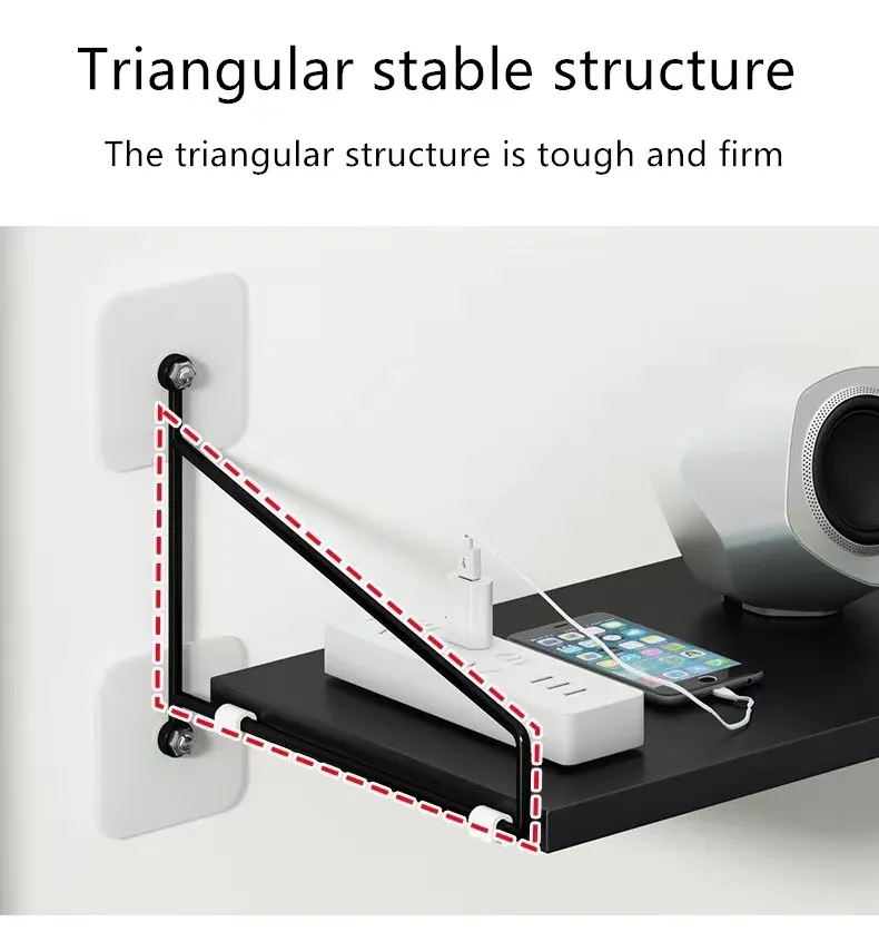 wall wifi rack No-punch shelving Super load bearing Wall living room ...