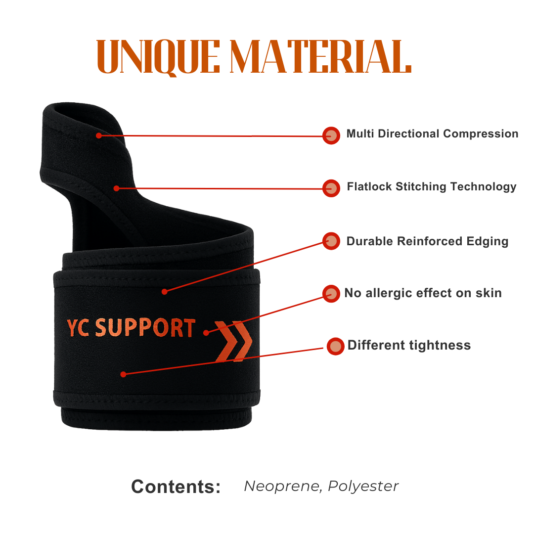 Wrist Support Brace Elastic Compression Sleeve for Gym Sports Workout ...