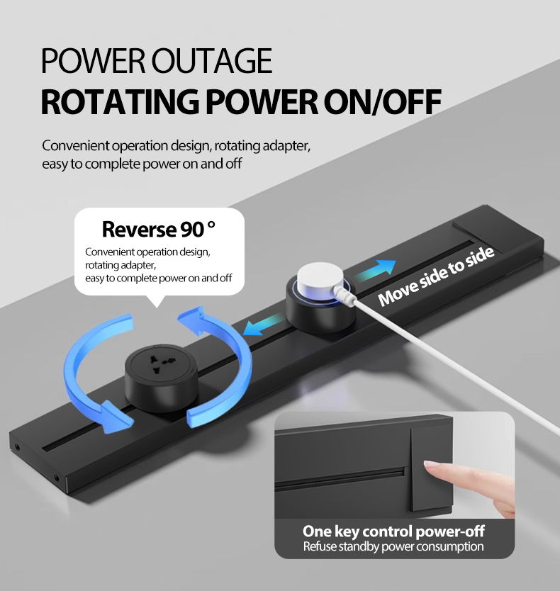 Movable Power Track Wall Movable Power Track Socket Modern Universal ...