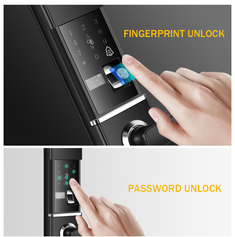 Smart Lock Fingerprint/IC card/Passcode Electronic Biometric Code ...