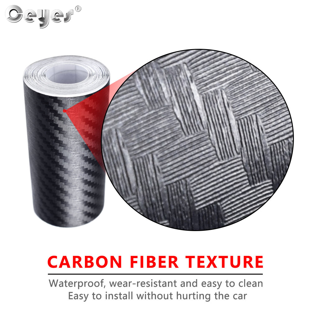 3D Carbon Fiber Sticker For Car Motorcycle Exterior Door Sill Anti ...