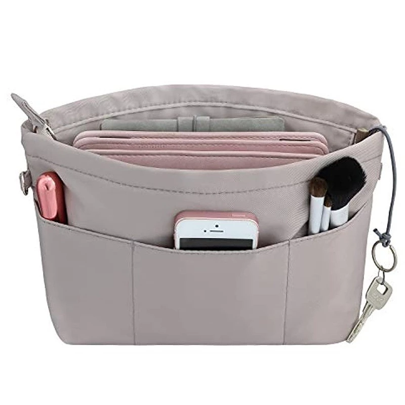 Bag Organizer Insert For Handbag Luxury Nylon Purse Organizer Zipper ...