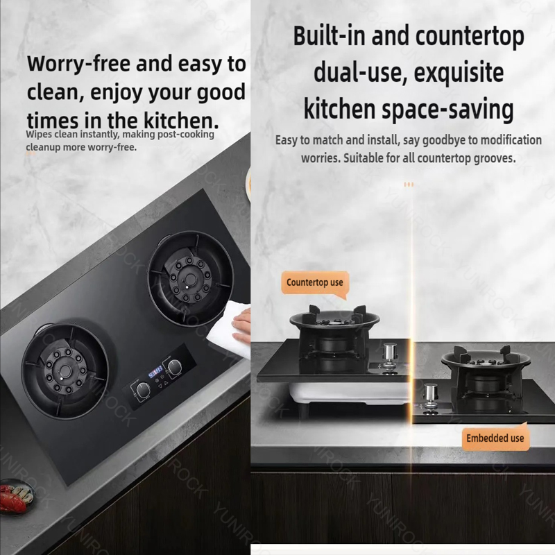 9KW Gas Stove Two Burner Gas Stove Double Standard Double Standard ...