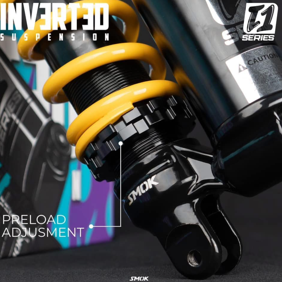 SMOK Inverted T1 Shock Absorber 300mm for Mio/ Sporty/ Beat/ Click ...