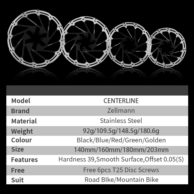 BUCKLOS bike rotor 160mm MTB Road Bike Disc Brake Rotor 140/180/203mm ...