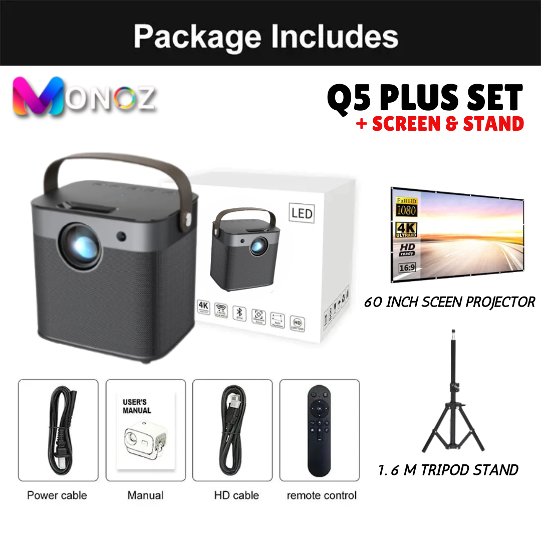 Q5 Ultra Pro 1080P 8K LED Portable Projectors WIFI projector for Mirror ...