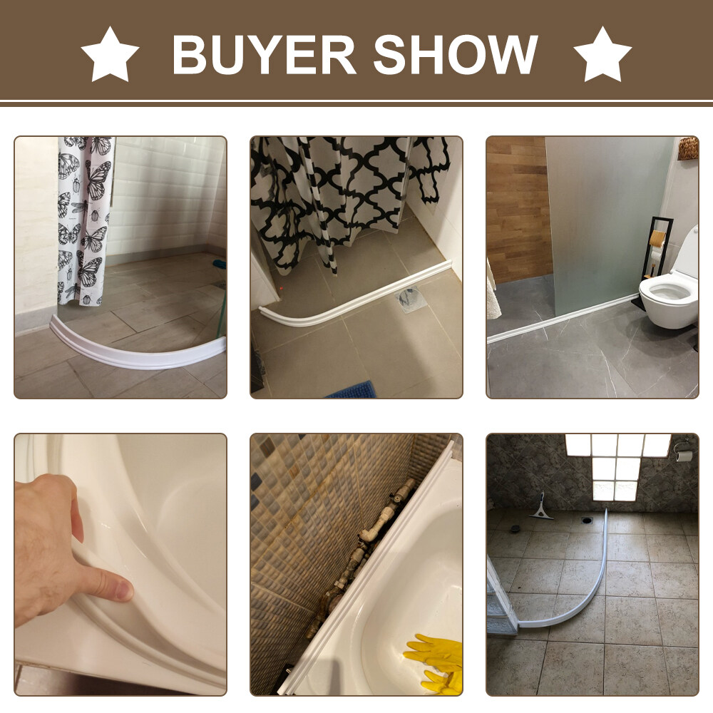 1/2/5M Shower Water Retaining Strip Bathroom Water Barrier Water ...